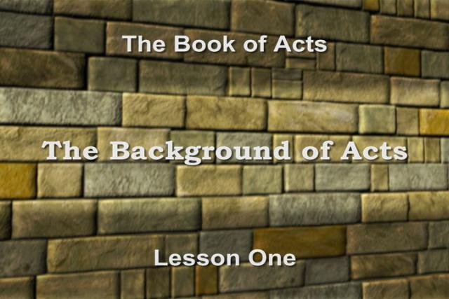 The Book of Acts: The Background of Acts: Forum